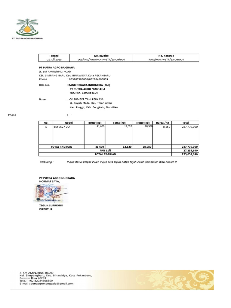 Inv Pan4-Stp-004 | PDF