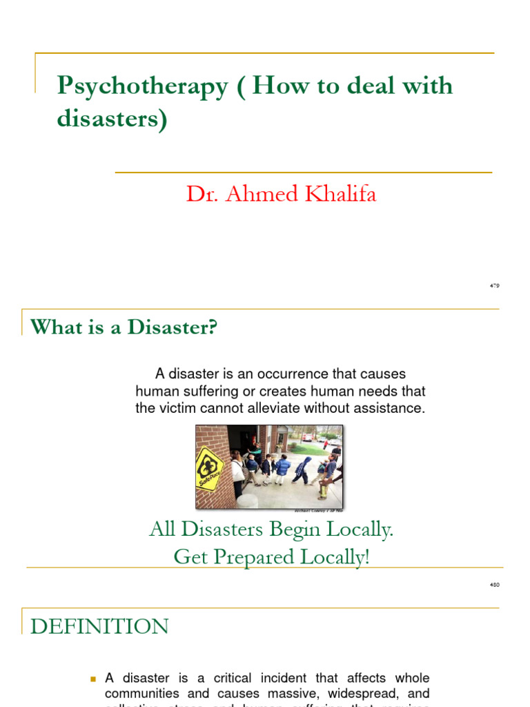Psychotherapy (How To Deal With Disasters) | PDF | Psychological Trauma ...