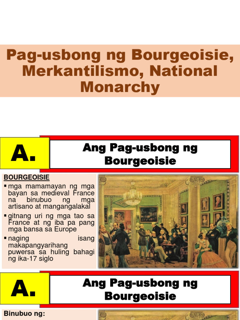 Pag-Usbong NG Bourgeoisie, Merkantilismo, National Monarchy | PDF