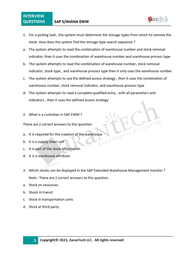 Set 5 - Sap S4hana Ewm | PDF Set 5 - Sap S4hana Ewm | PDF
