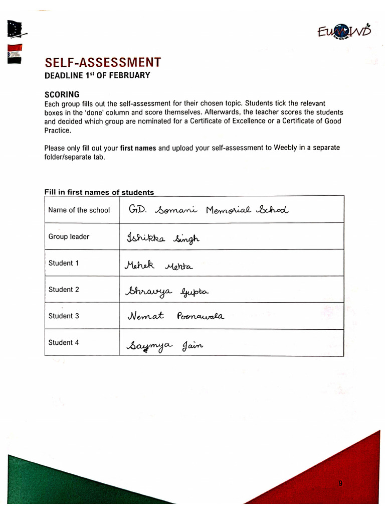 Self Assessment | PDF