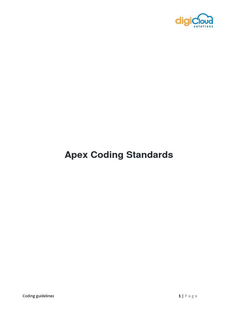 Apex Coding Guidelines V1 | PDF | Class (Computer Programming ...