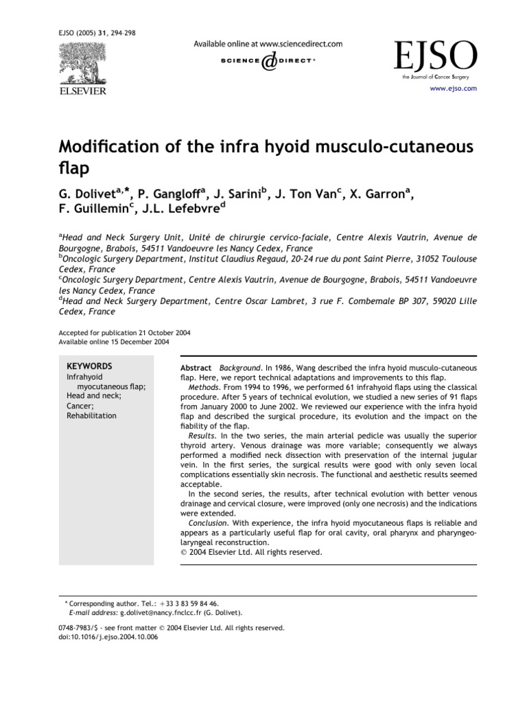 Dolivet 2005 Pdf Common Carotid Artery Human Anatomy
