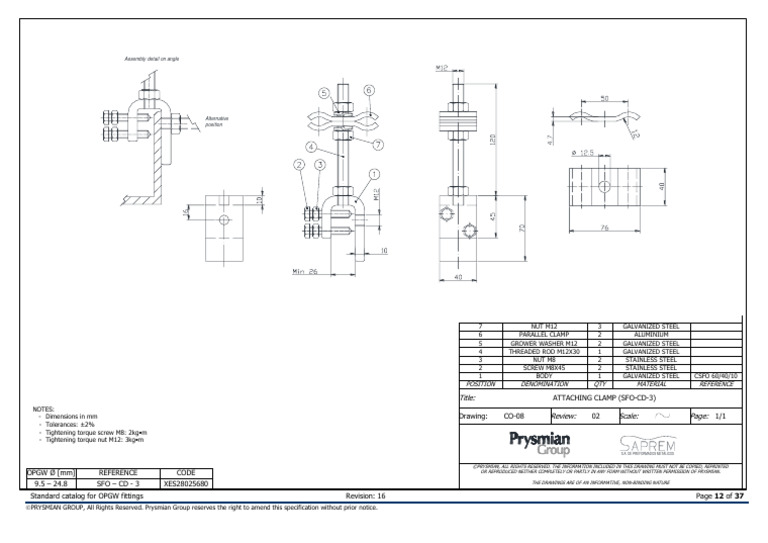 CO-08.rev02. Attaching Downlead Clamp | PDF | Screw | Equipment