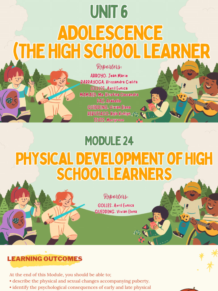 Module - 24 Physical Development of High School Learners | PDF ...