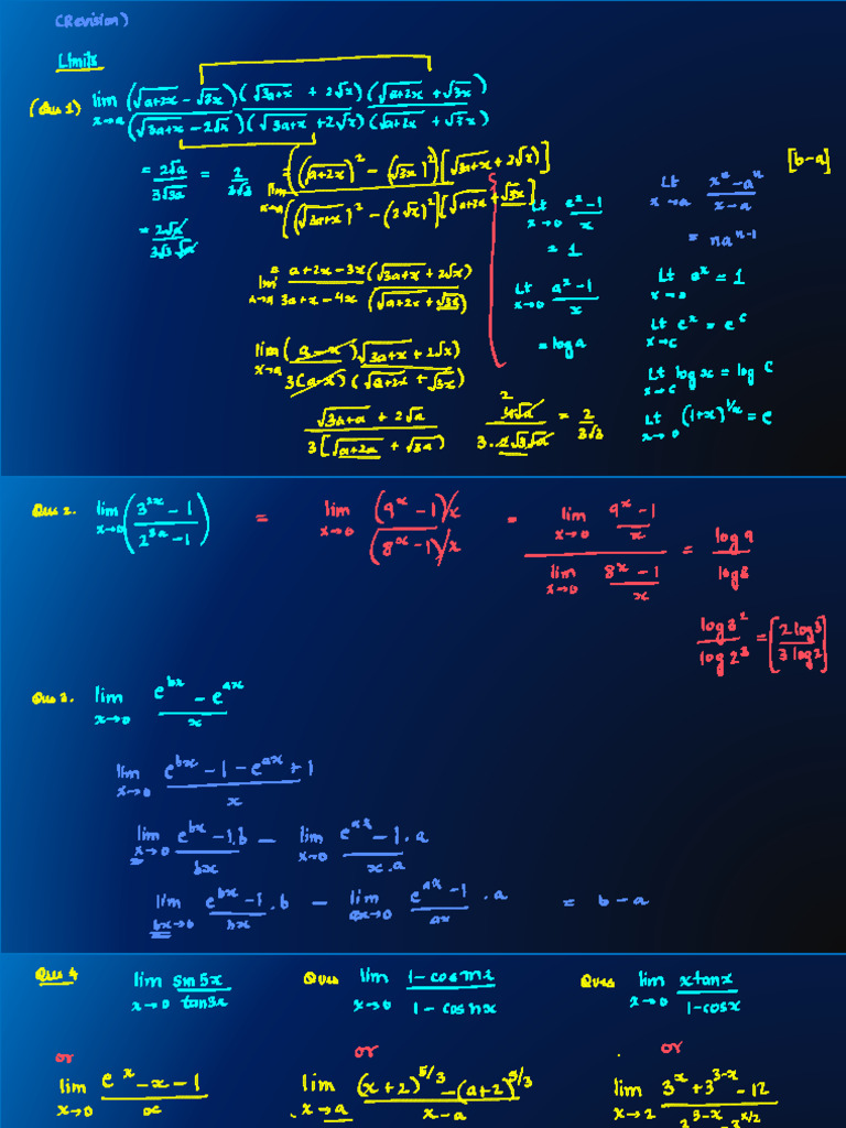 Limits and Derivatives | PDF