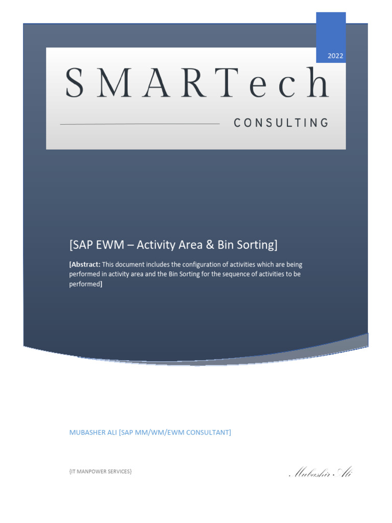 SAP EWM: Activity Area & Bin Sorting Guide | PDF