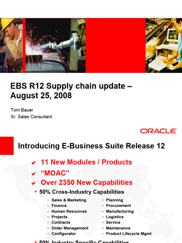 EBS R12 Supply Chain Update | PDF | Inventory | Product Lifecycle EBS R12 Supply Chain Update | PDF | Inventory | Product Lifecycle