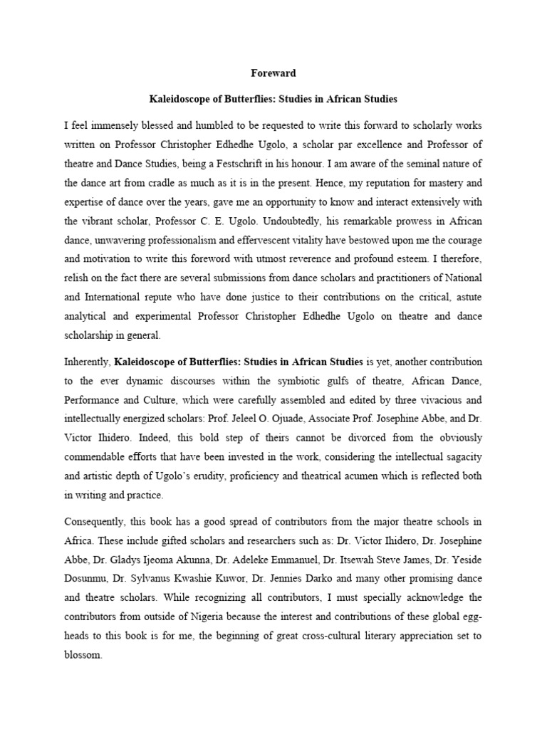 African Dance Studies Festschrift | PDF | Dances