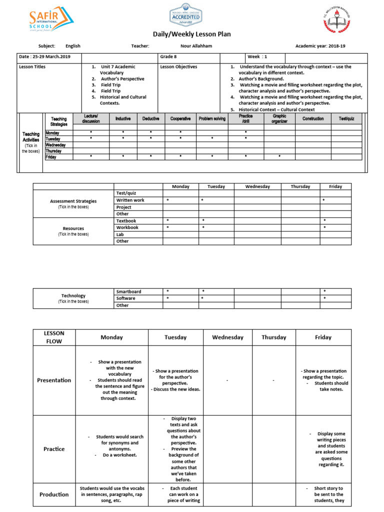 3rd Trimester, 1st Week | PDF | Worksheet | Education Theory
