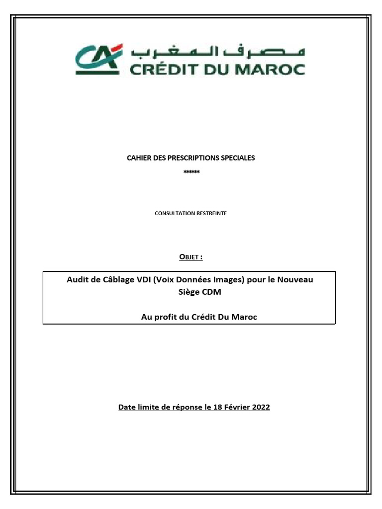 Audit de Câblage VDI pour CDM | PDF | Fibre optique | Audit