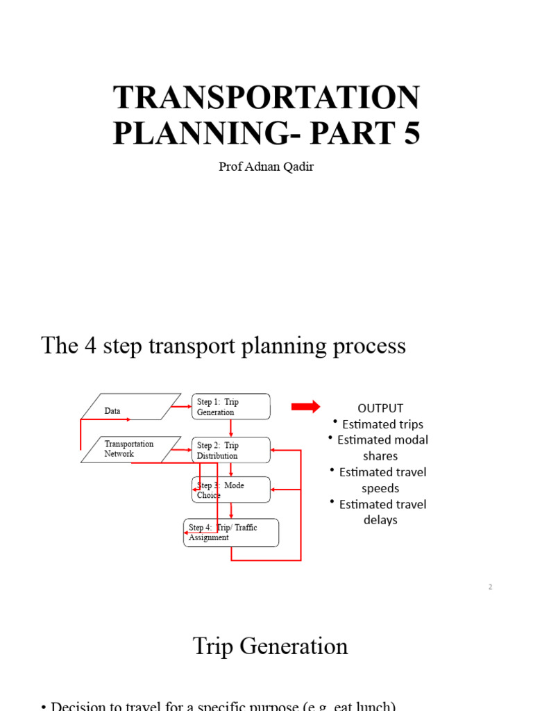 Four-Step Transportation Planning Process | PDF | Transport | Economies