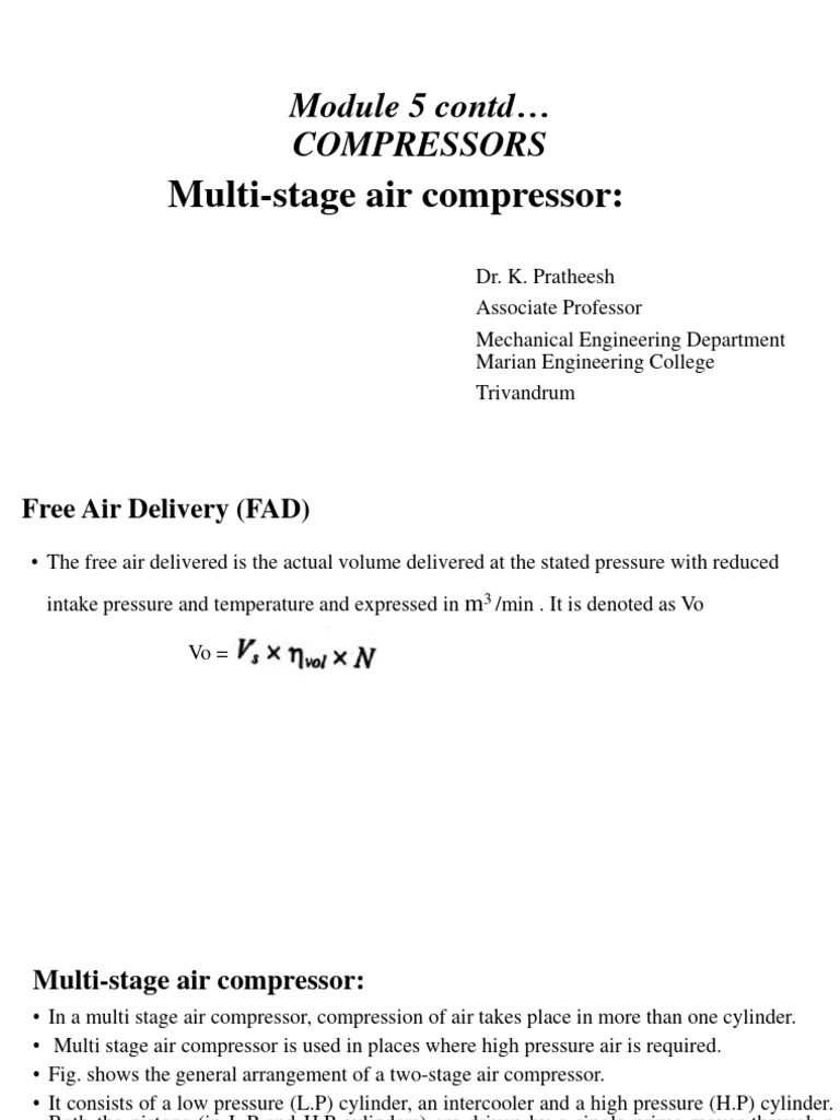 Module 5-Multi-Stage Air Compressor | PDF | Turbine | Internal ...