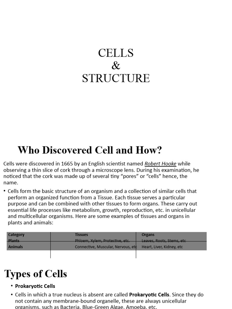 Cells& Structure | PDF