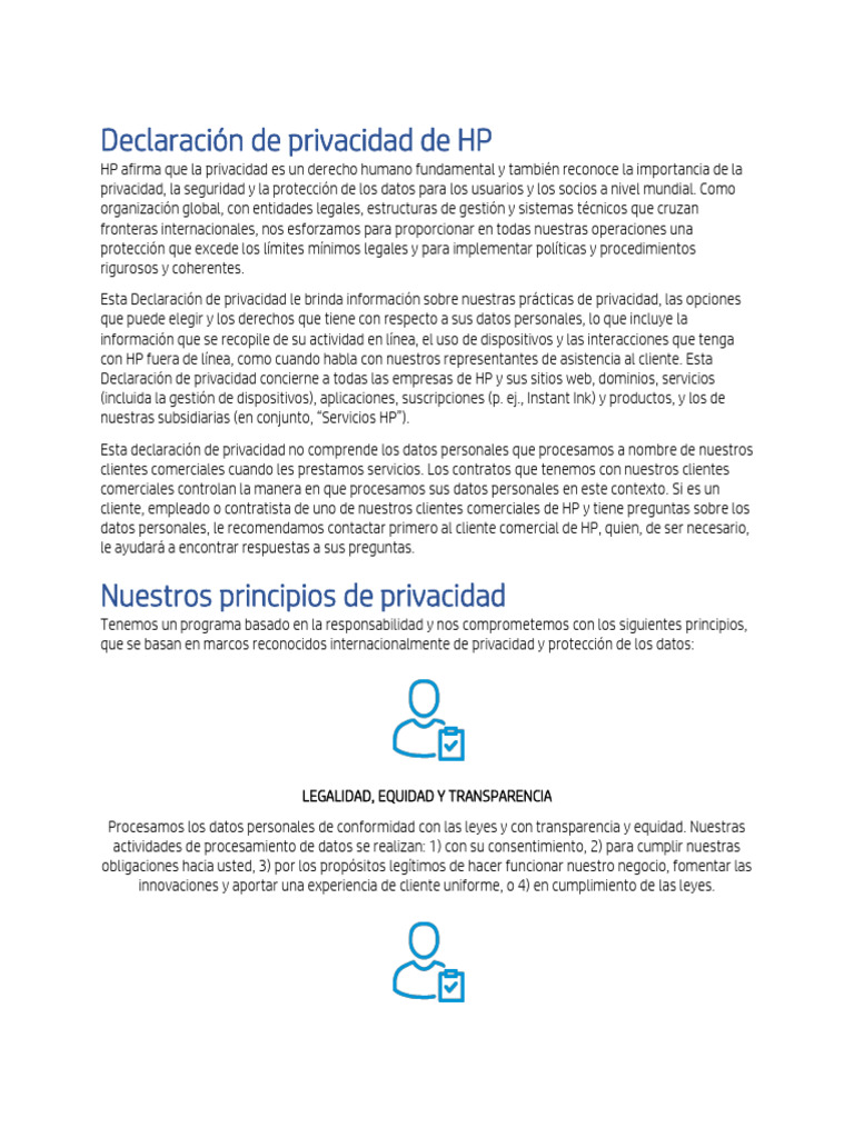 HP Privacy Statement 2021 | PDF
