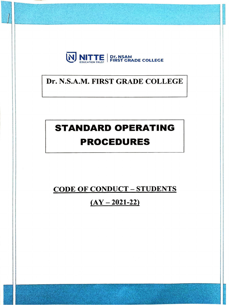 Code of Conduct - Students | PDF