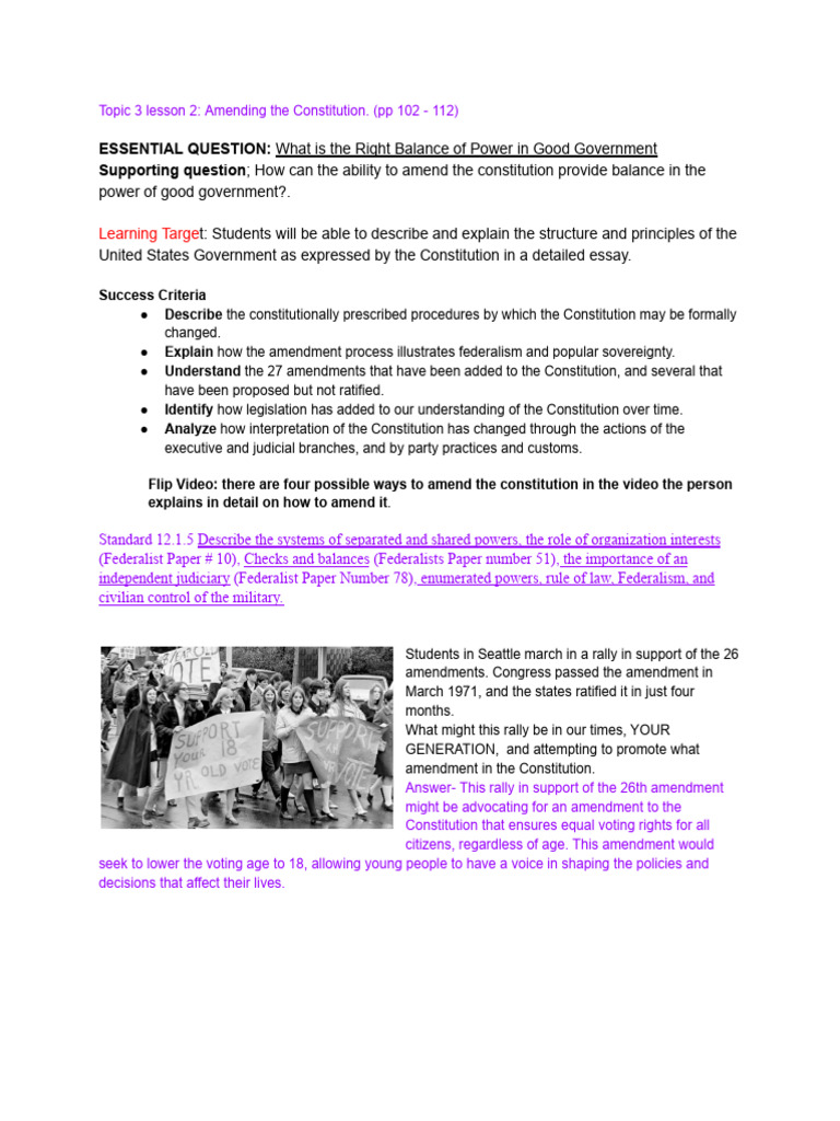 Topic 3 Lesson 2 | PDF | Constitution | Rights Topic 3 Lesson 2 | PDF | Constitution | Rights