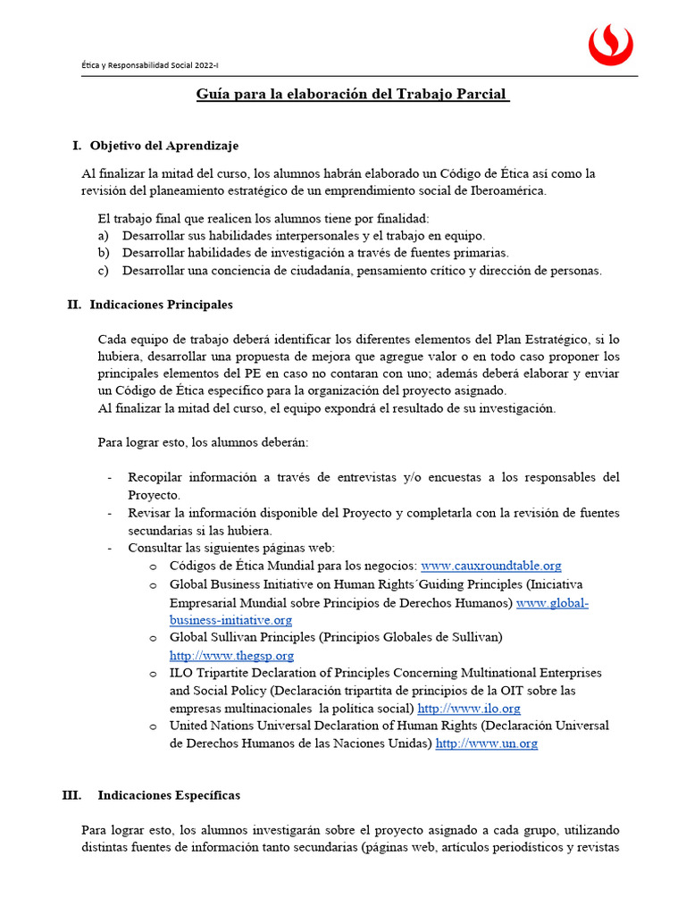 Guía Trabajo Parcial Etica y RSE - Ok | PDF | Moralidad