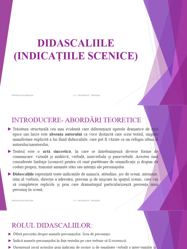 Didascaliile | PDF