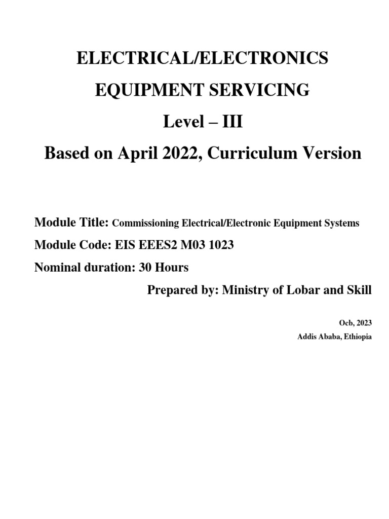 M05-Commissioning | PDF | Electricity | Electrical Engineering