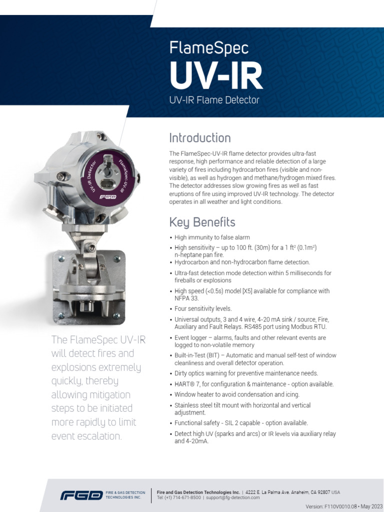 FLS Uv Ir 08 | Download Free PDF | Safety | Chemical Process Engineering
