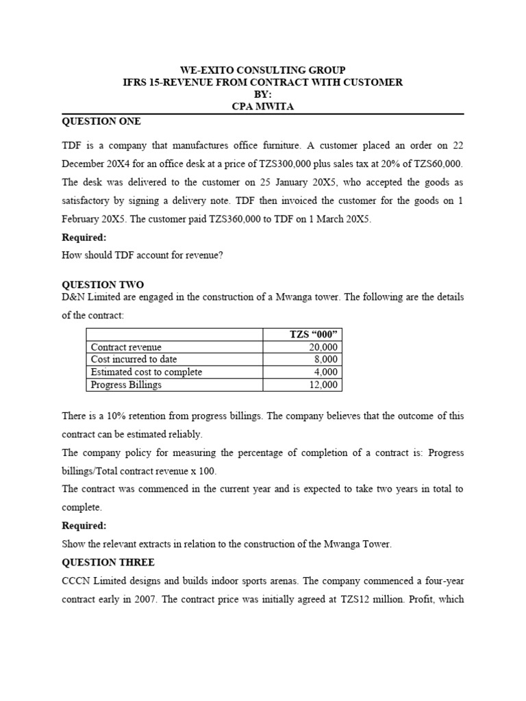 Ifrs 15-Revenue From Contracts With Customers | PDF | Revenue | Prices