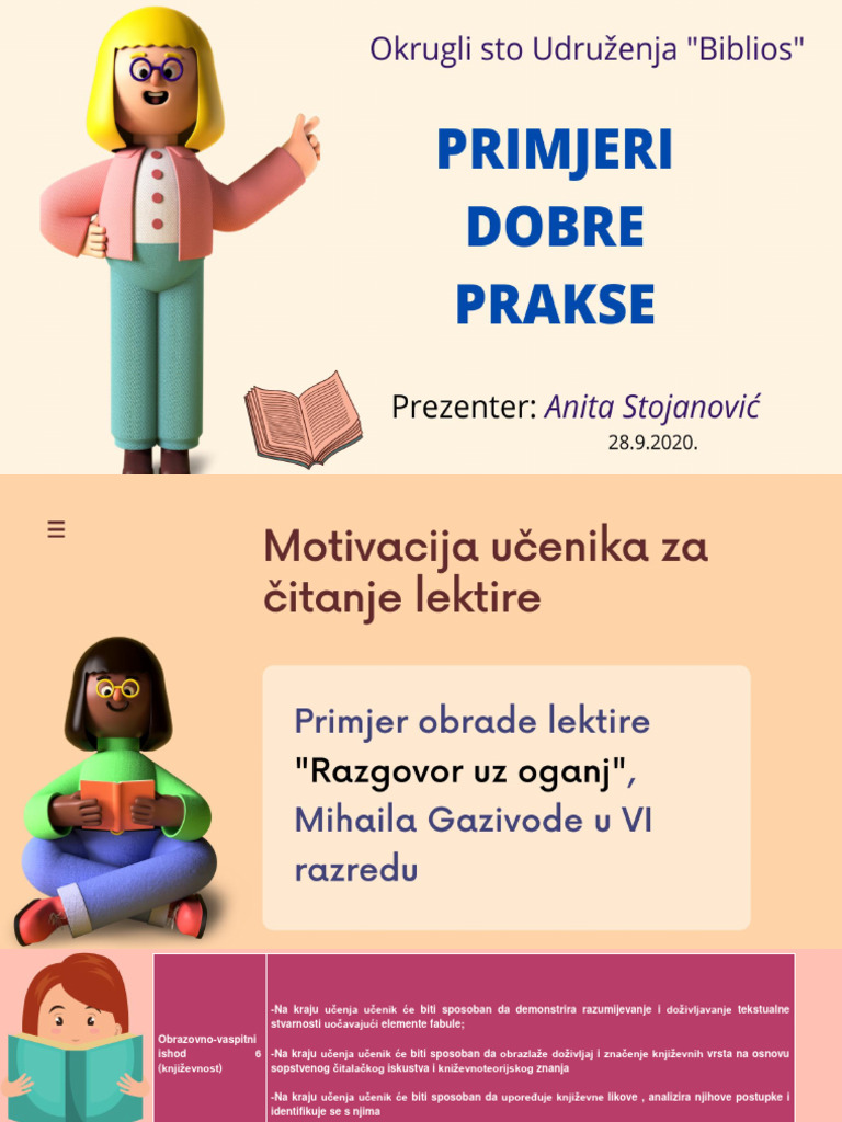 Primjeri Dobre Prakse - Obrada Lektire | PDF
