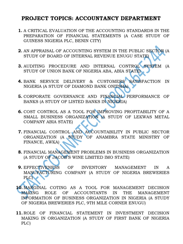 Project Topics | PDF