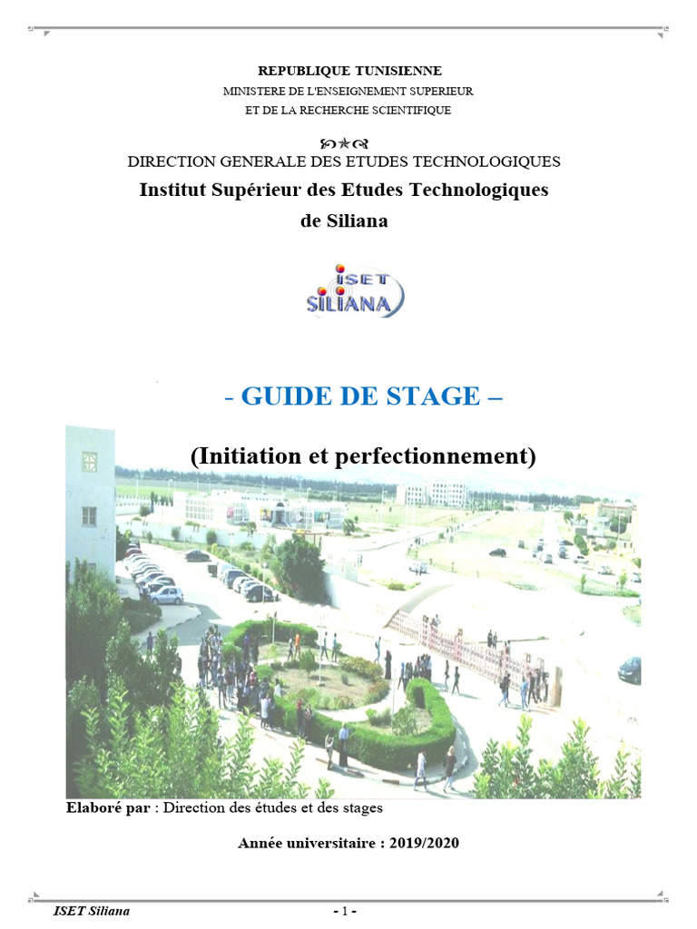 Guide de stage à l'ISET Siliana | PDF | Recrutement