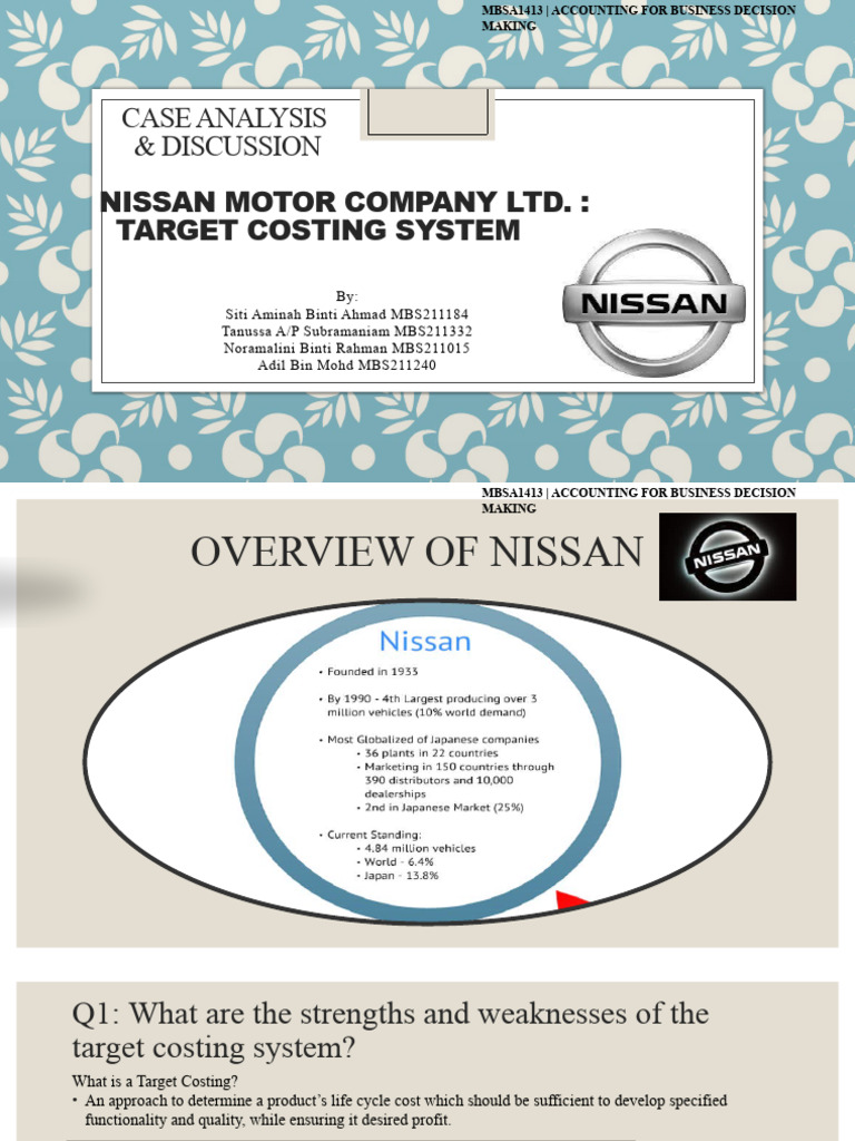 Case Study Analysis - NISSAN | PDF