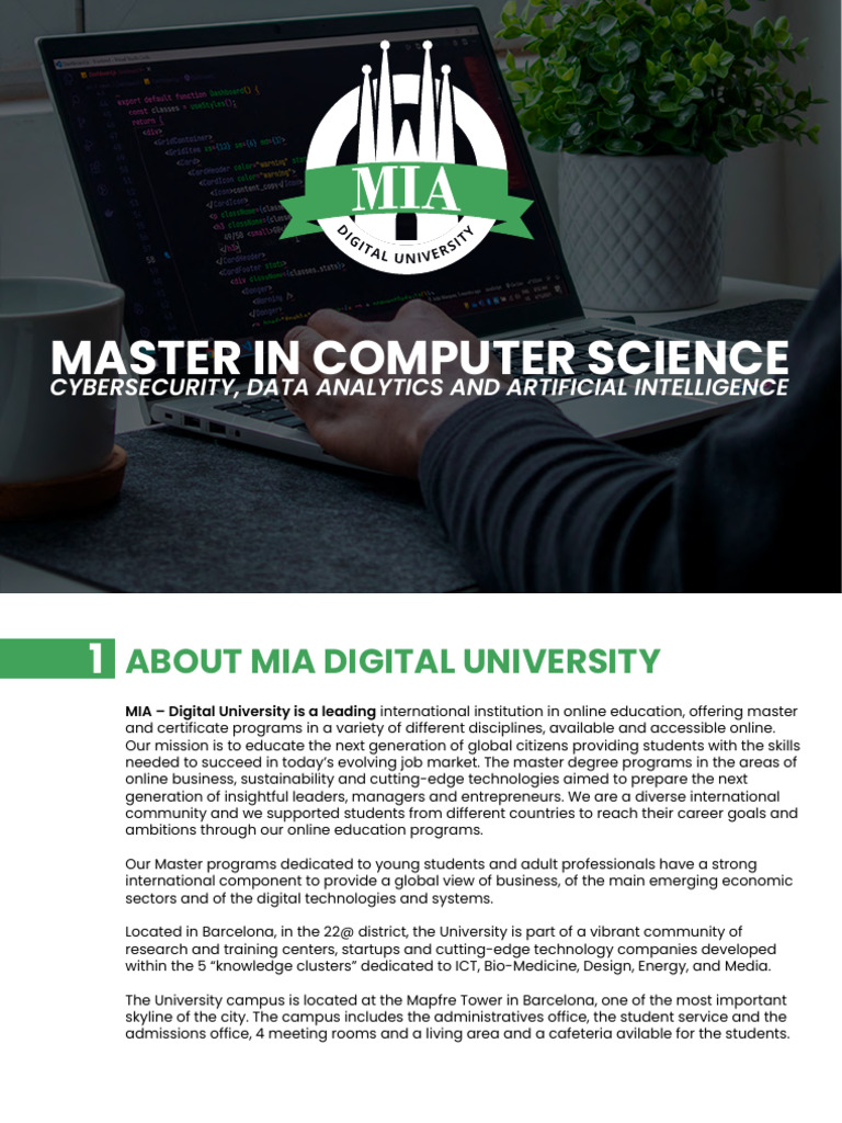 Master in Computer Science-Cybersecurity, Data Analytics and Artificial Intelligence | PDF ...