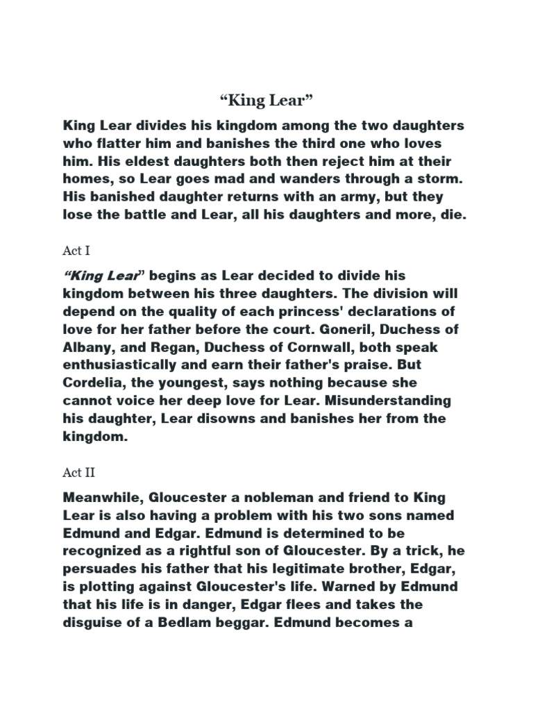 Activity Sheet Demo | PDF | King Lear