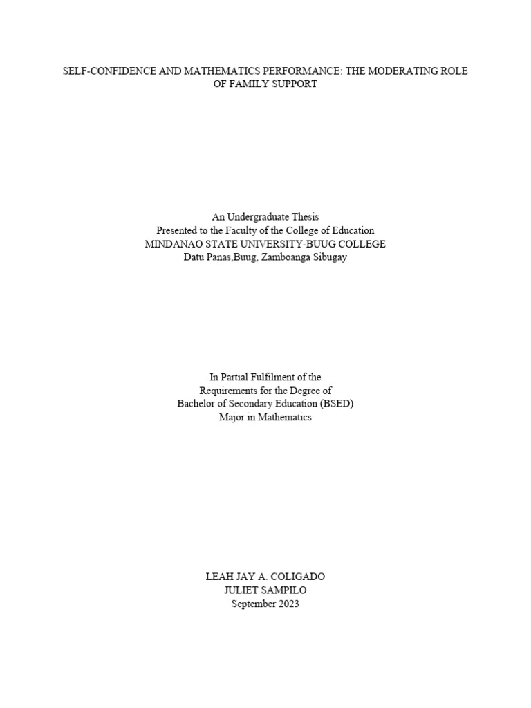 SELF Confidence | PDF | Cognitive Development | Constructivism ...