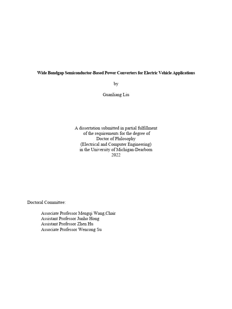 Guanliang Liu Final Dissertation | PDF | Power Inverter | Rechargeable ...