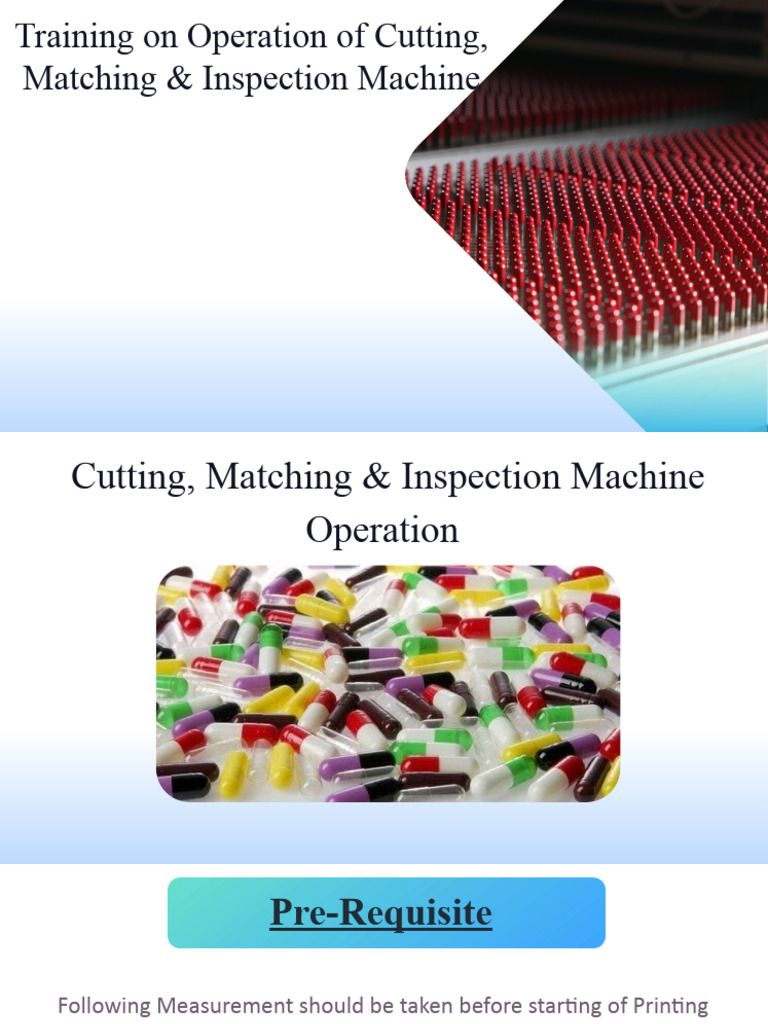 Training On Cutting, Matchine and Autimatic Inspection Process | PDF ...
