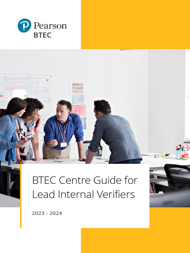 Btec Centre Guide For The Lead Internal Verifier | PDF | Authentication ...