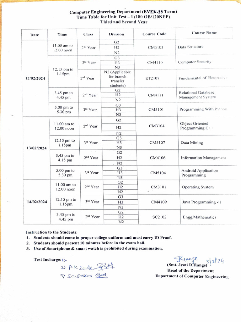 Test Timetable | PDF | Software Development | Software