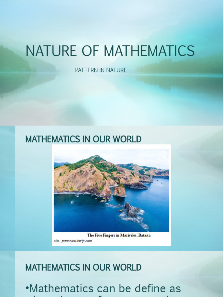 Lesson 1 Nature of Mathematics 1 | PDF | Mathematics | Pattern