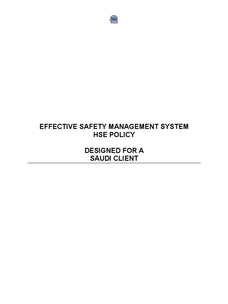 Safety Manual | PDF | Safety | Occupational Safety And Health