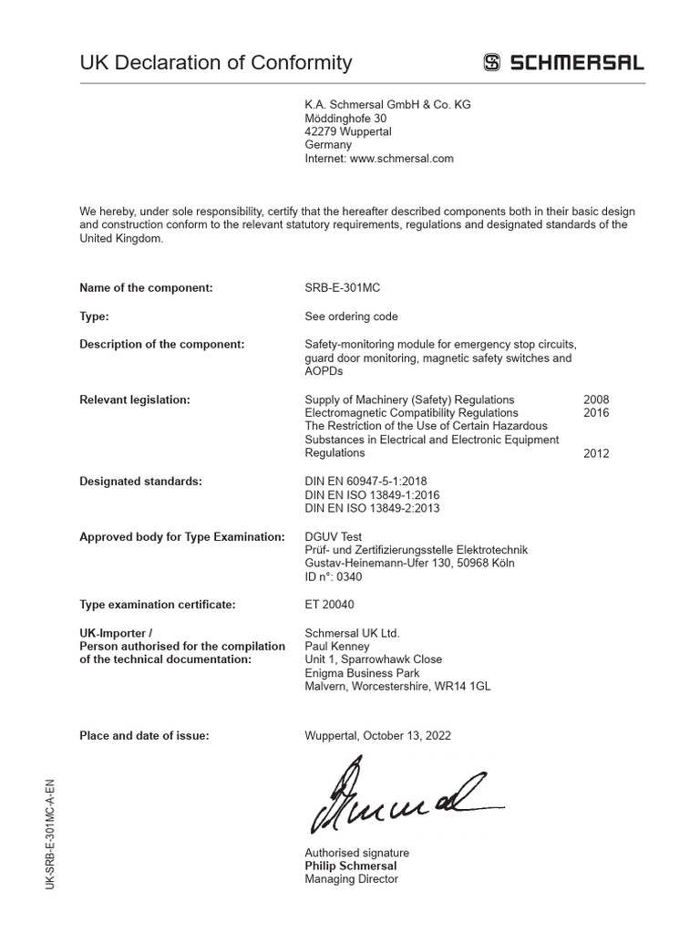 Ukca - SRB e 301MC | PDF | Safety | Electricity