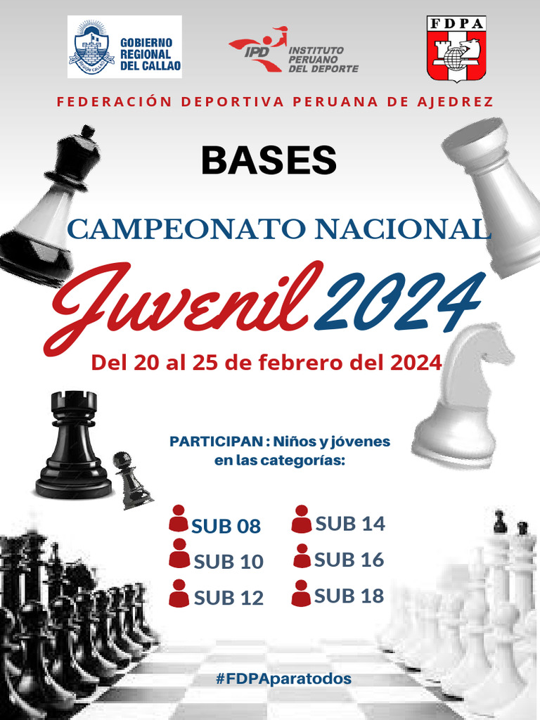 Bases Del Nacional Juvenil 2024 | PDF | Ajedrez | Competiciones de juegos de mesa