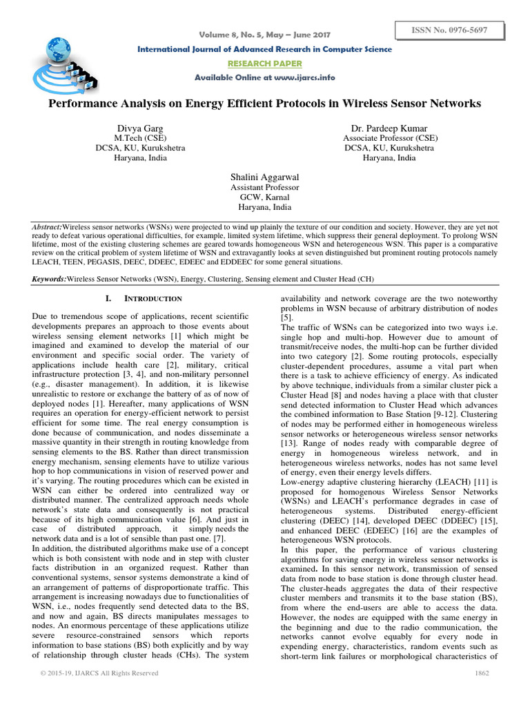 Performance Analysis On Energy Efficient Protocols In Wireless Sensor
