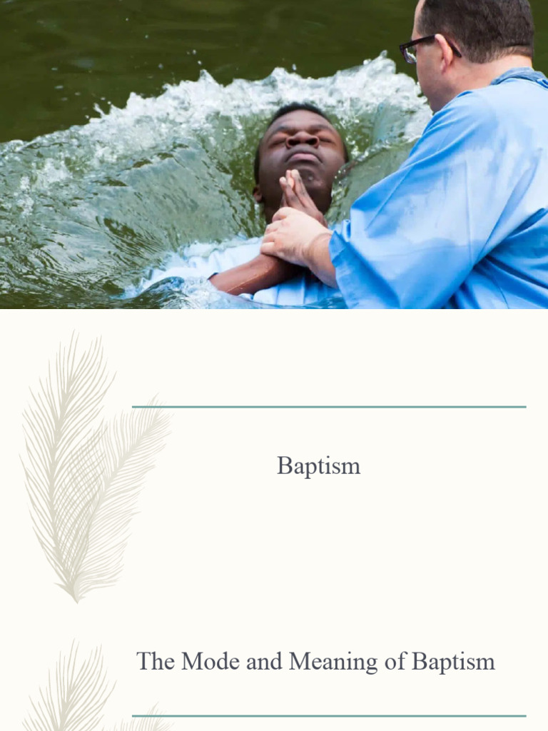Understanding Baptism by Immersion | PDF | Baptism | Jesus