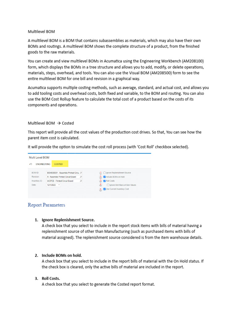 Multilevel BOM | PDF | Inventory | Business Economics