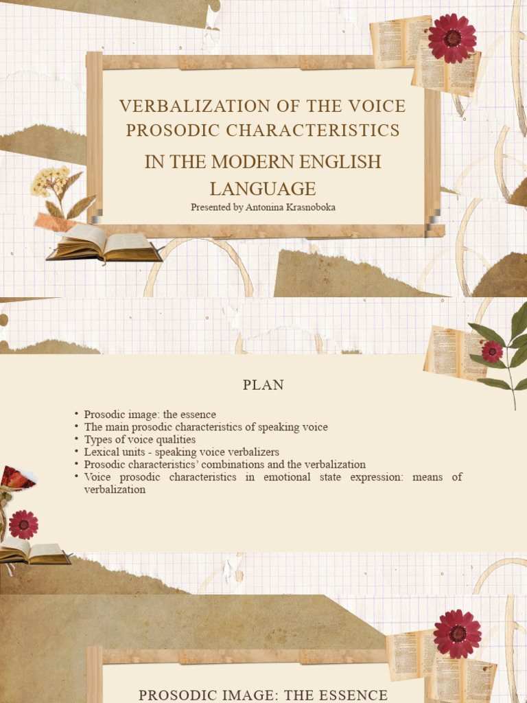 Verbalization of The Voice Prosodic Characteristics in The Modern ...