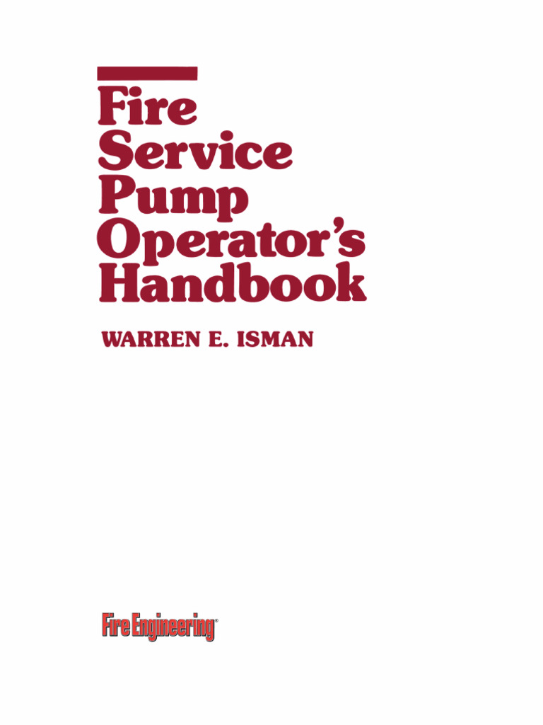 Fire Service Pump Operators Handbook (Warren E. Isman) | PDF | Subtraction | Multiplication