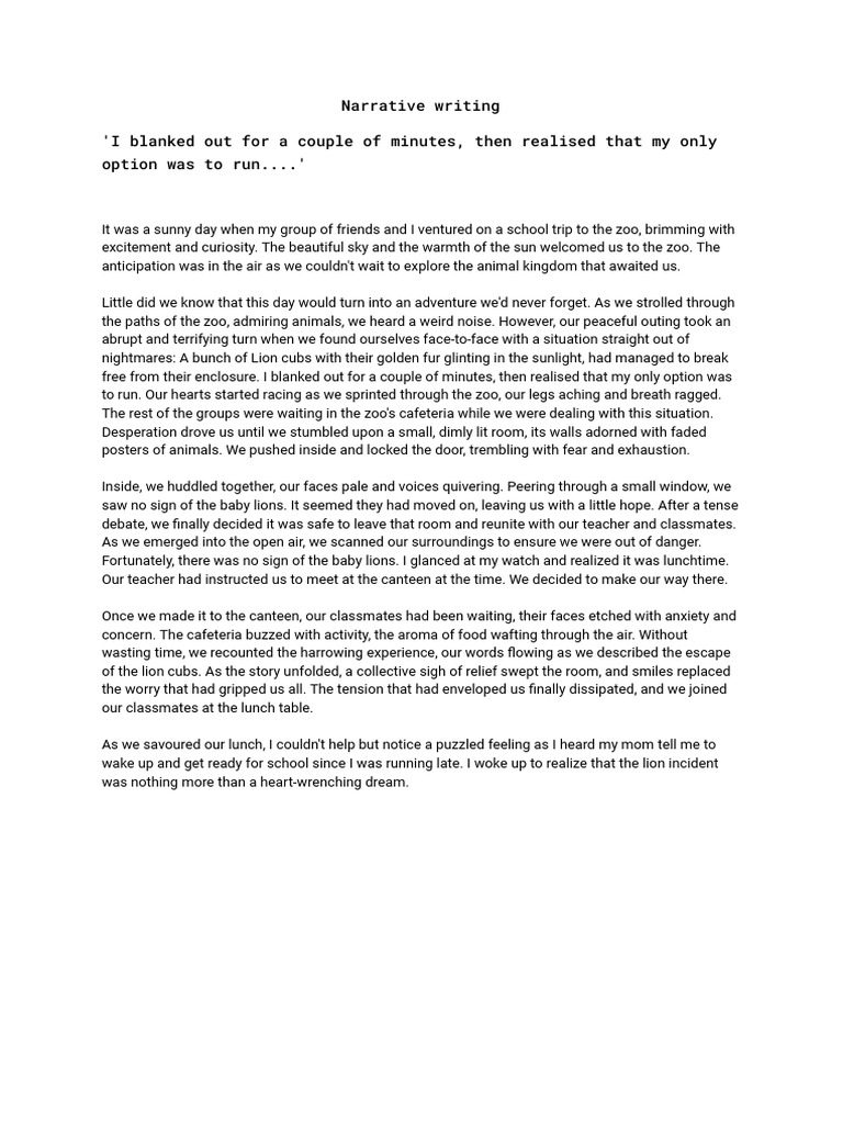 Narrative Writing | PDF