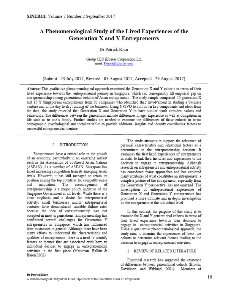 A Phenomenological Study of The Lived Experiences | PDF ...