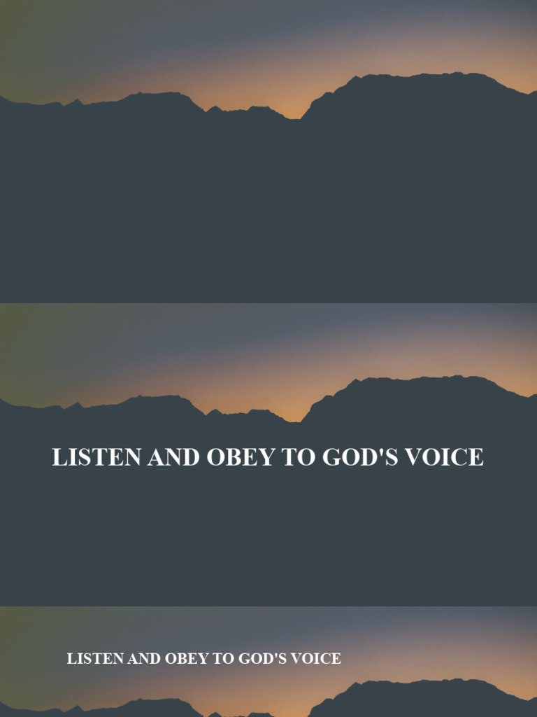 Listening to God's Voice Guide | PDF | God | Jesus