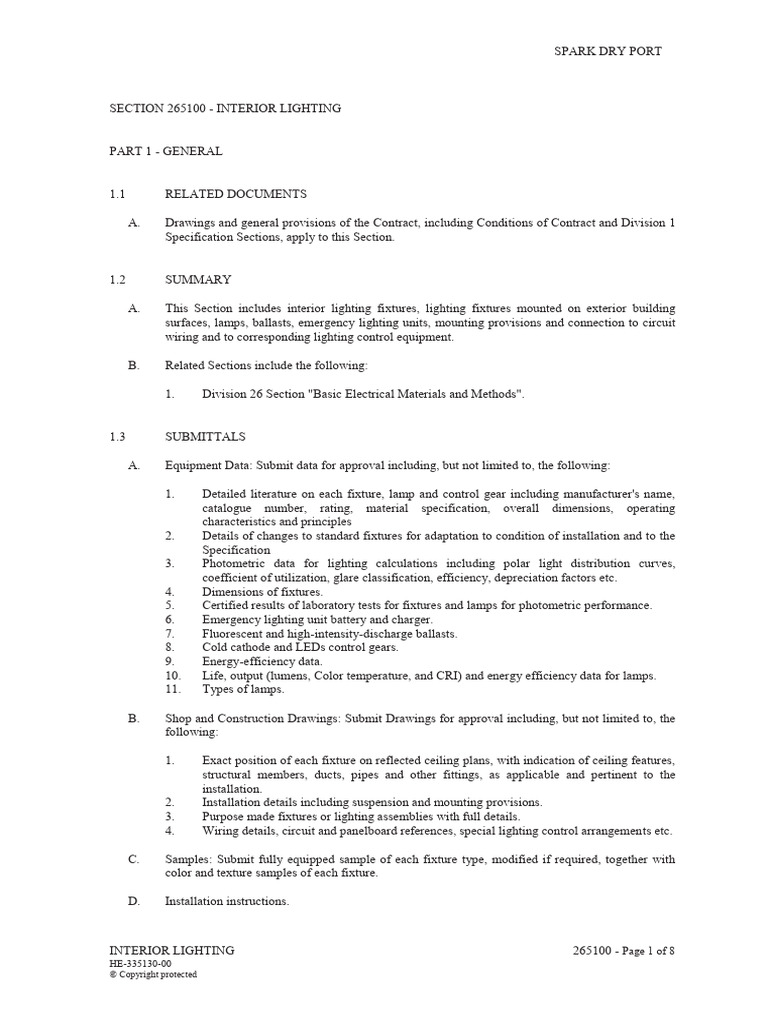 Interior Lighting | PDF